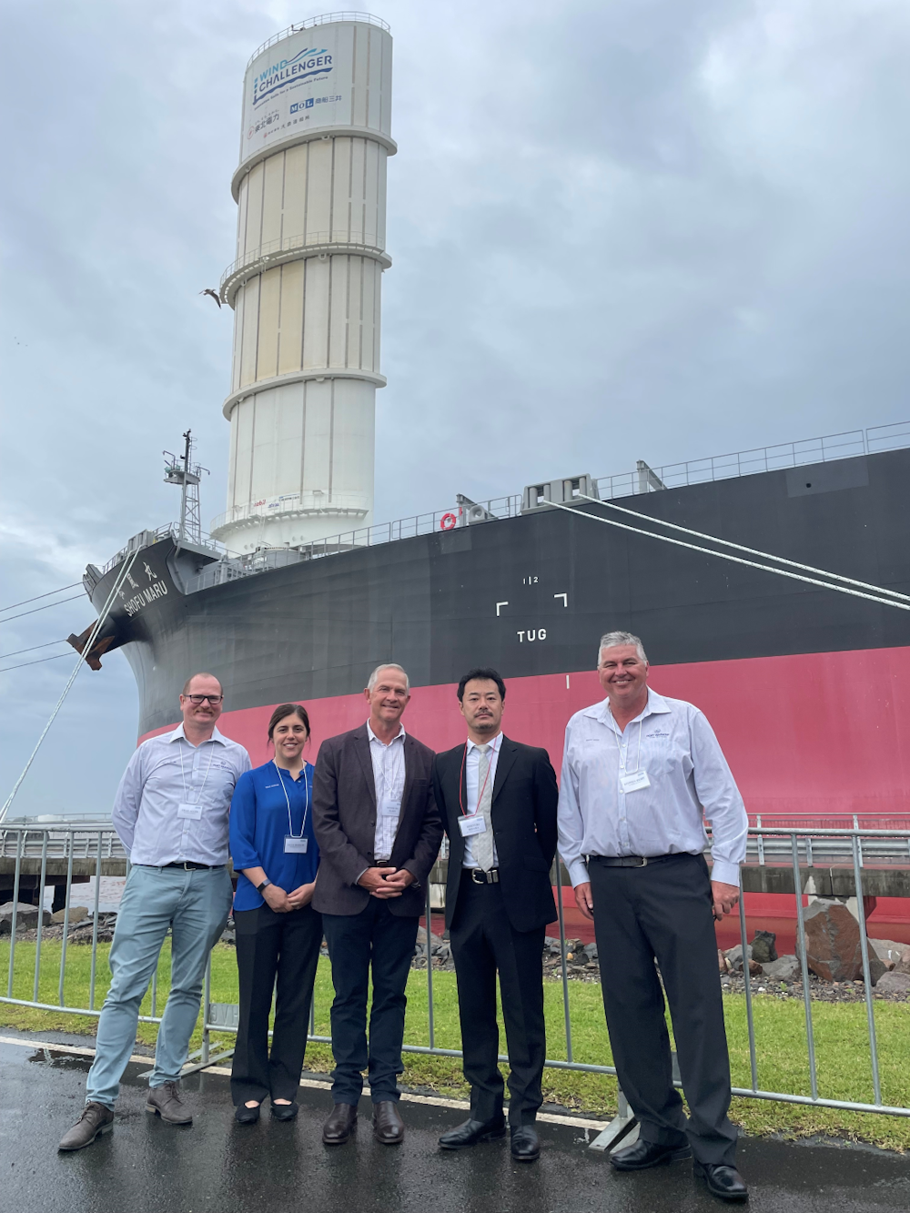 Maiden voyage of Mitsui O.S.K Lines 'Wind Challenger' vessel Shofu Maru ...